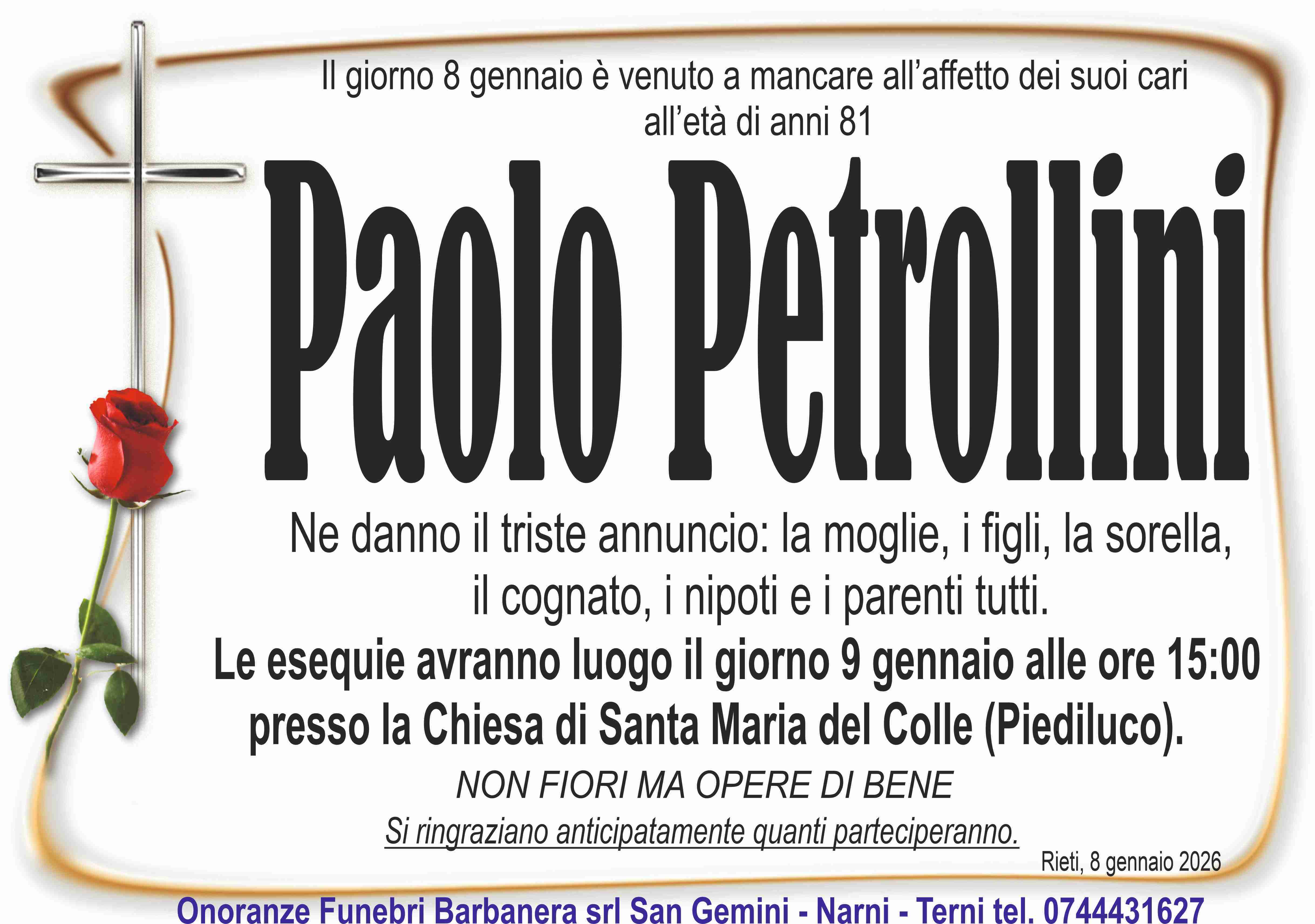 Necrologi e Manifesti Terni | Funer24