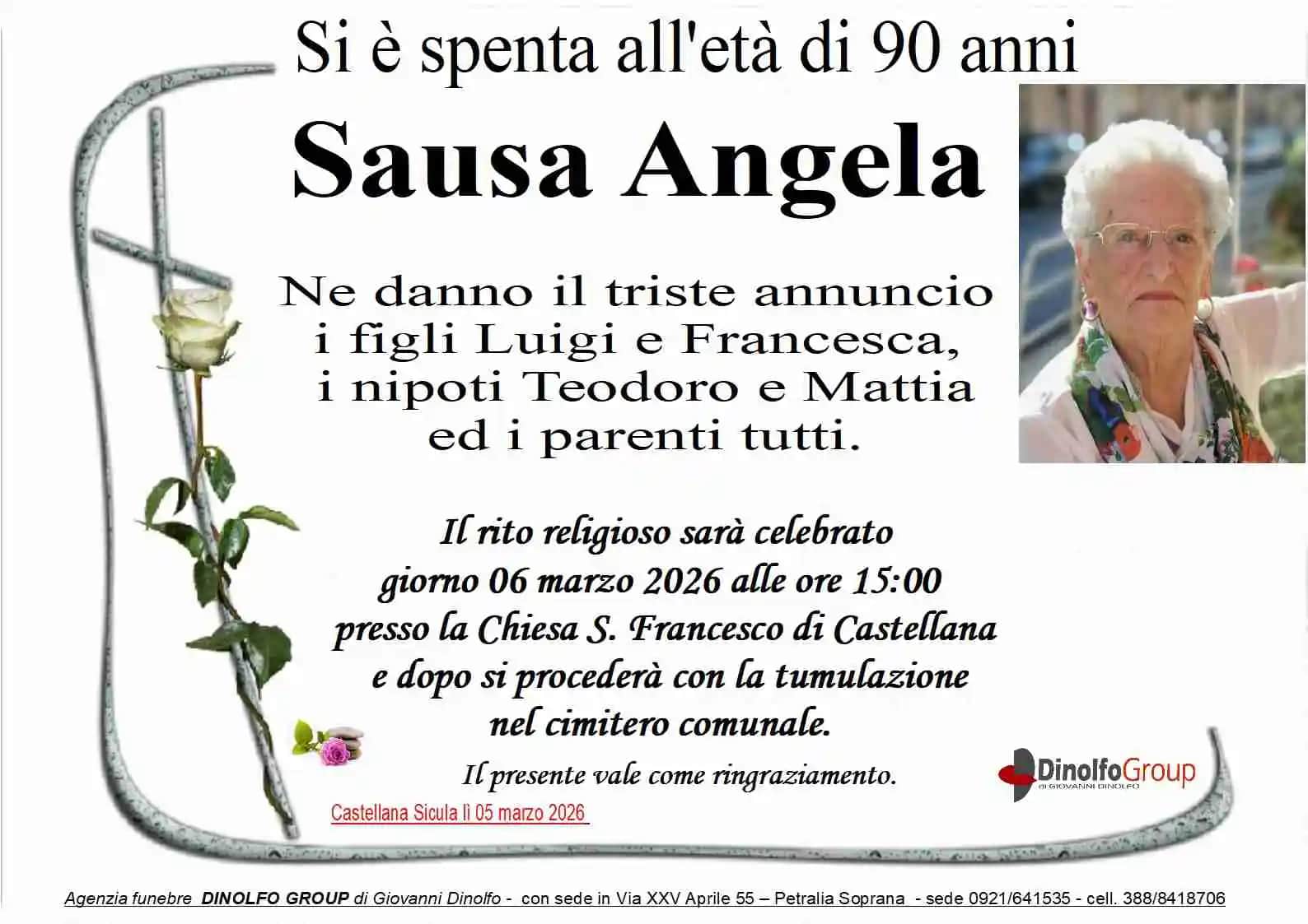 Funerali e annunci funebri a Castellana Sicula | Angela Sausa - Funer24