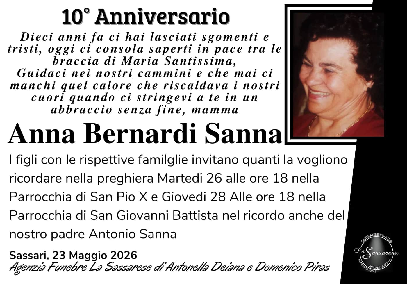 Necrologi e Manifesti Sassari | Funer24