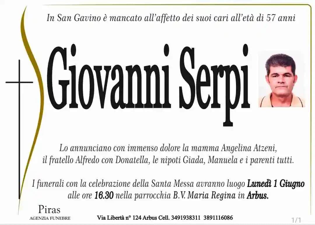 Funerali e annunci funebri a Arbus | Giovanni Serpi - Funer24