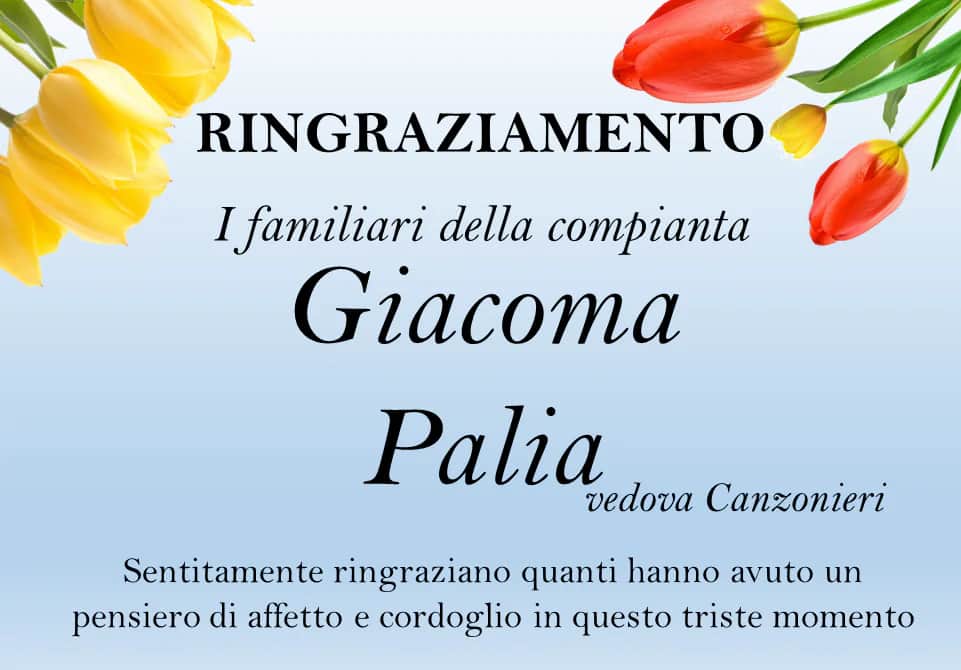 Funerali e annunci funebri a Mazara del Vallo | Giacoma Palia - Funer24