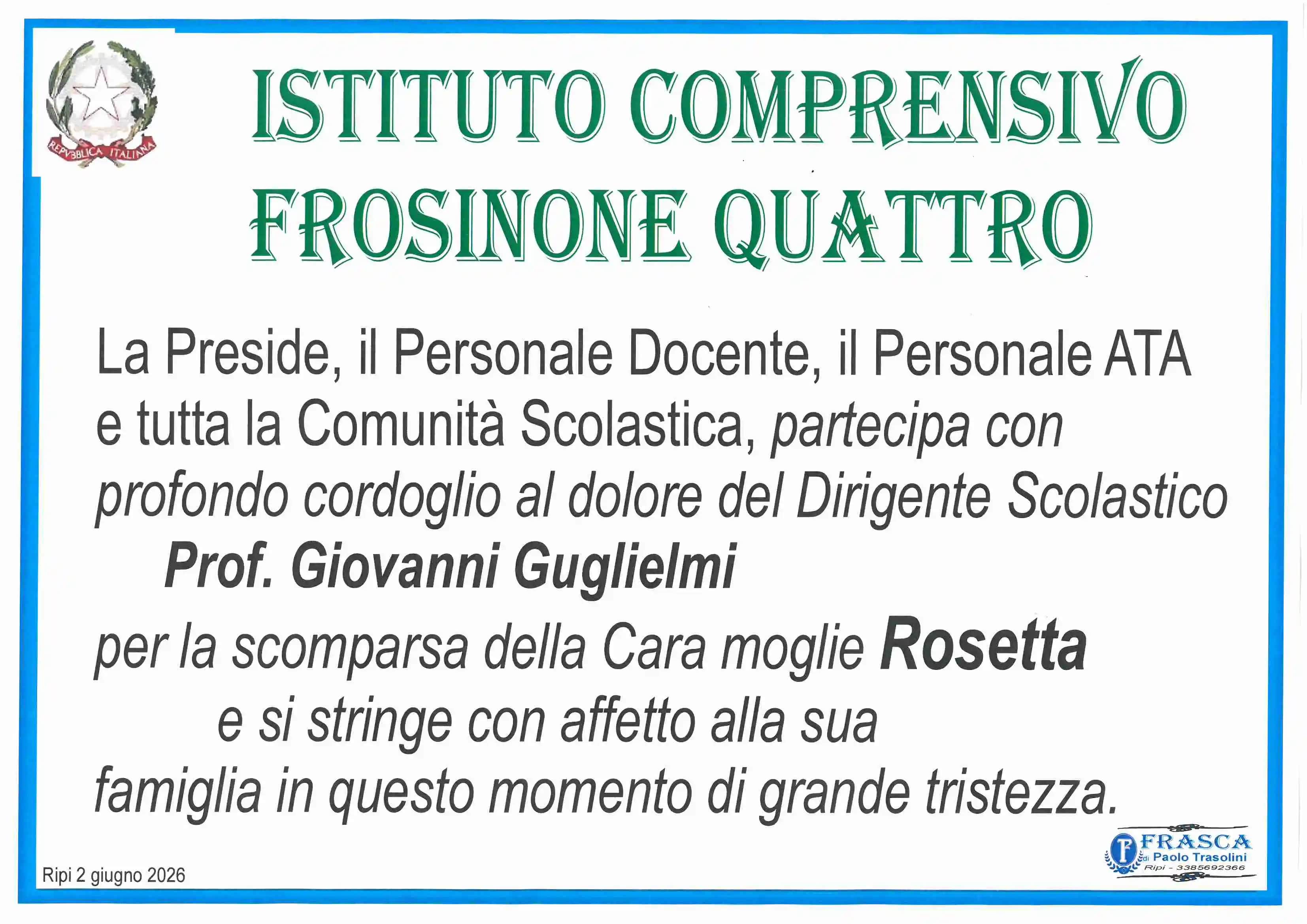 Funerali e annunci funebri a Ripi | Rosa Caduto - Funer24