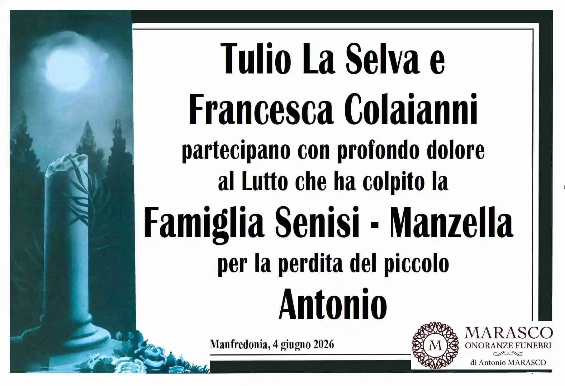 Funerali e annunci funebri a | Antonio Senisi - Funer24