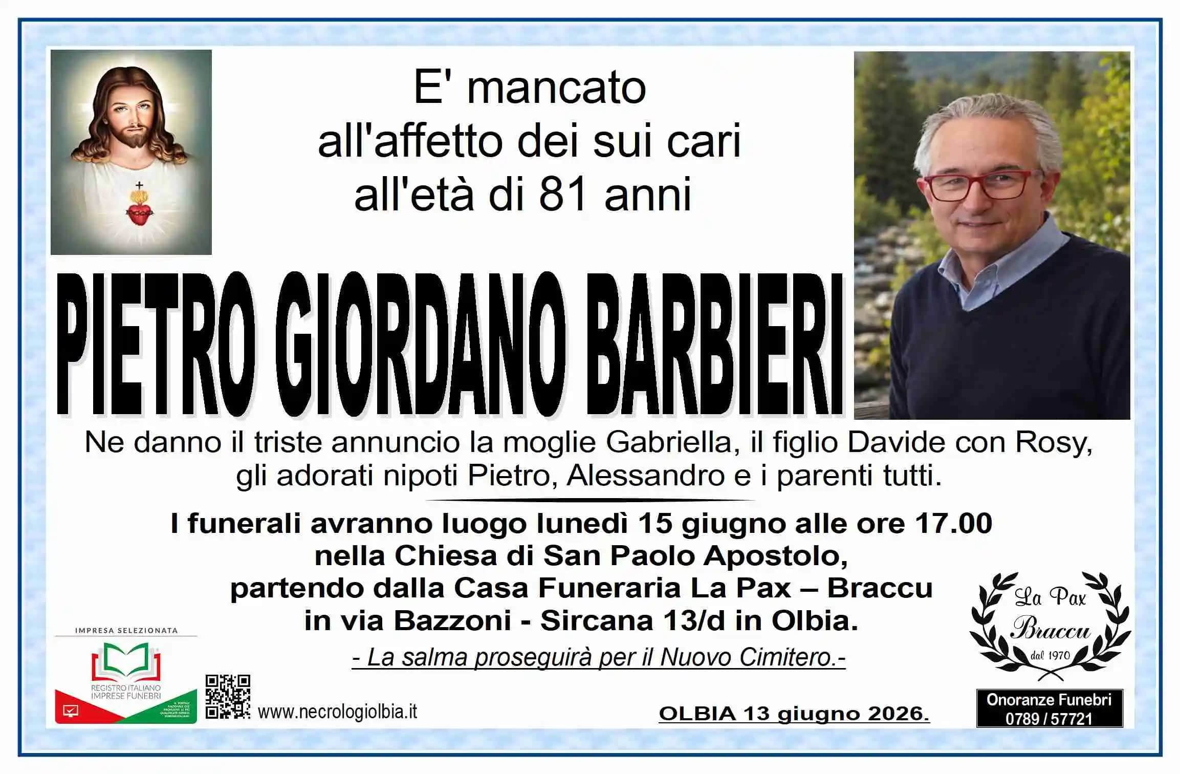 Funer24 - Pietro Giordano Barbieri Olbia (SS)