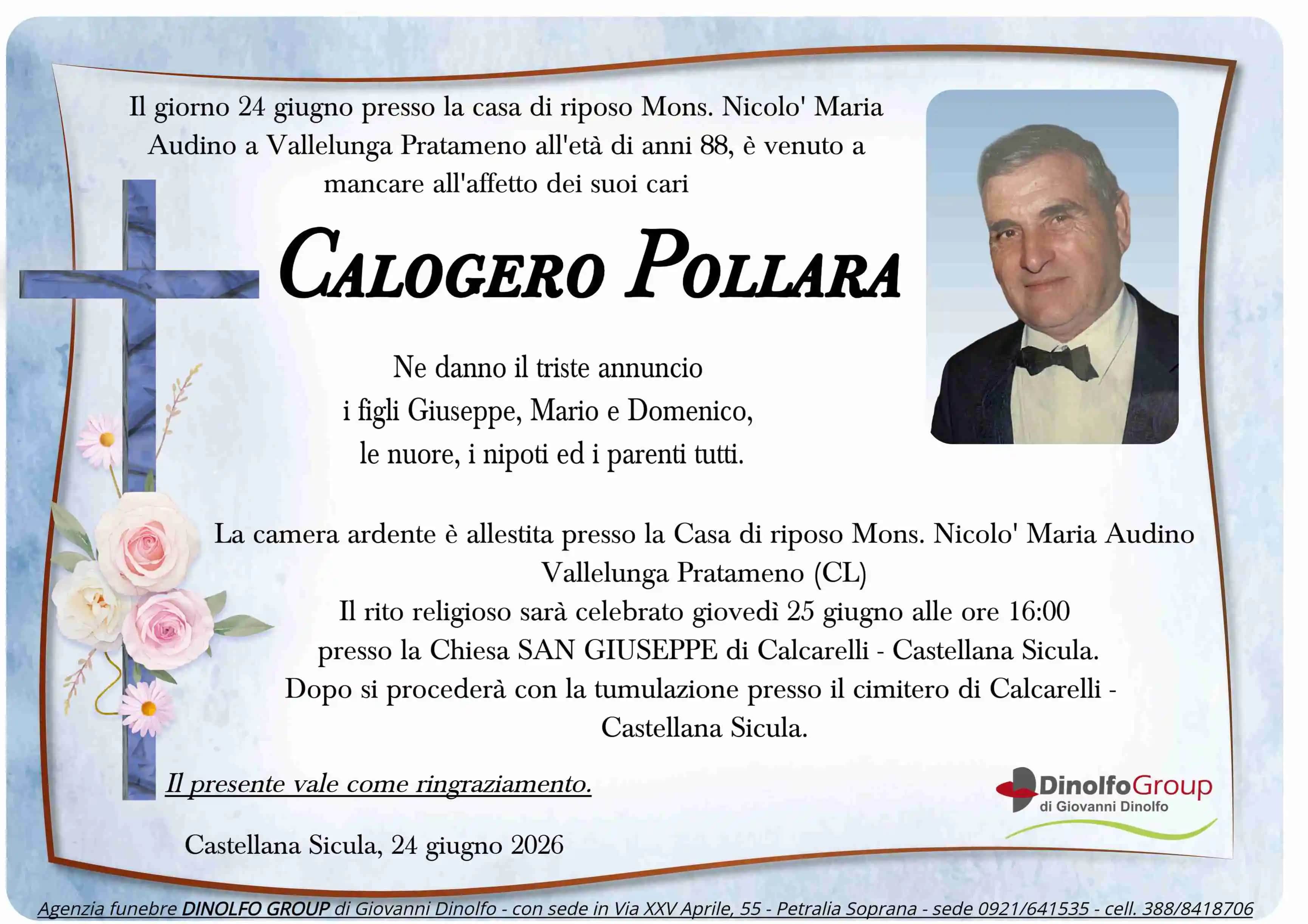 Funerali e annunci funebri a Castellana Sicula | Calogero Pollara - Funer24