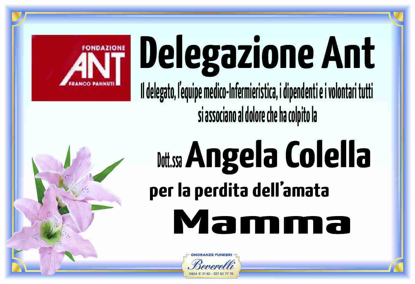 Funerali e annunci funebri a | Antonia Scarano - Funer24
