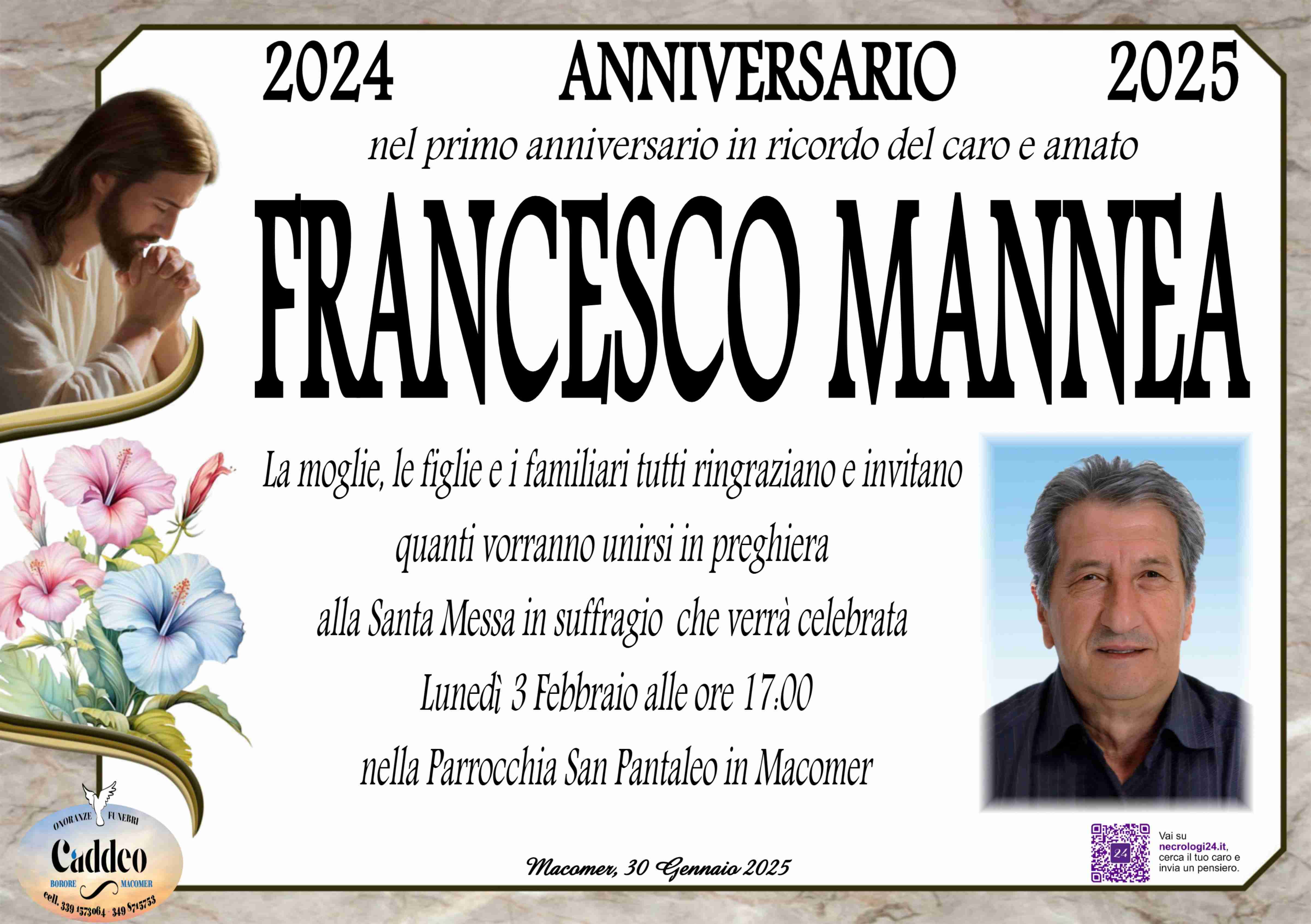 Funerali e annunci funebri a Macomer | Francesco Mannea - Funer24