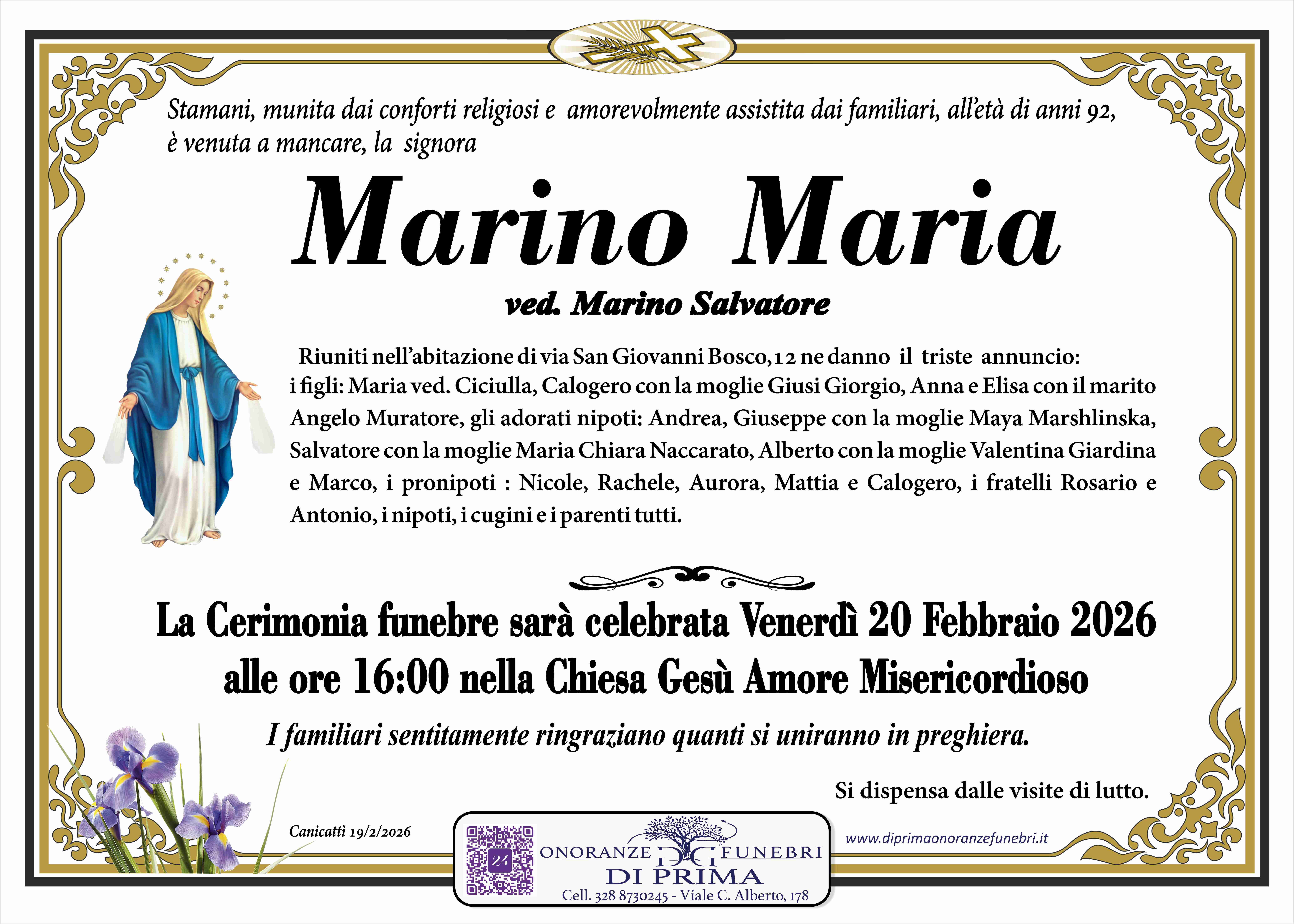 Funer24 - Maria Marino Canicattì (AG)
