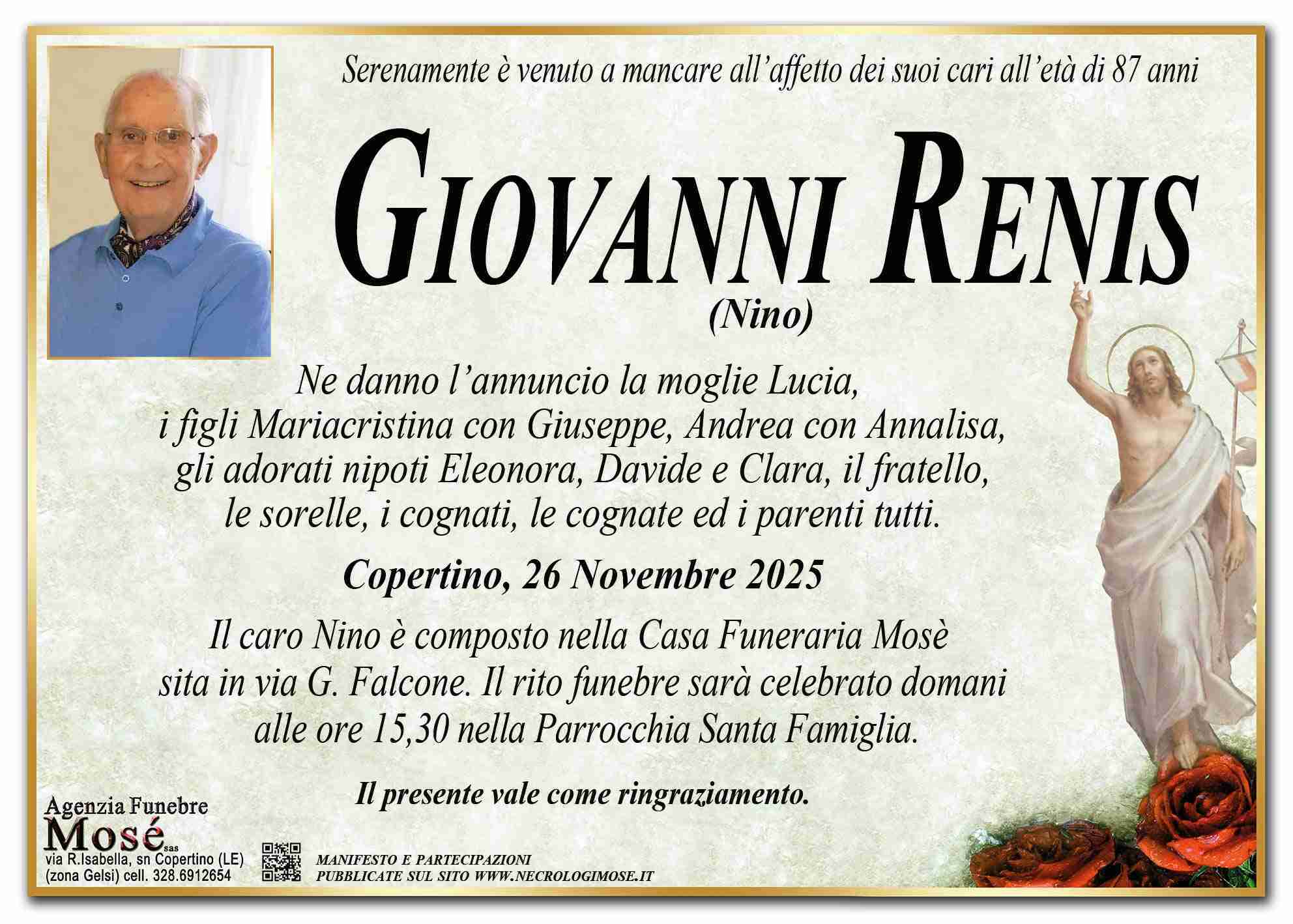 Funer24 - Giovanni Salvatore Renis Copertino (LE)