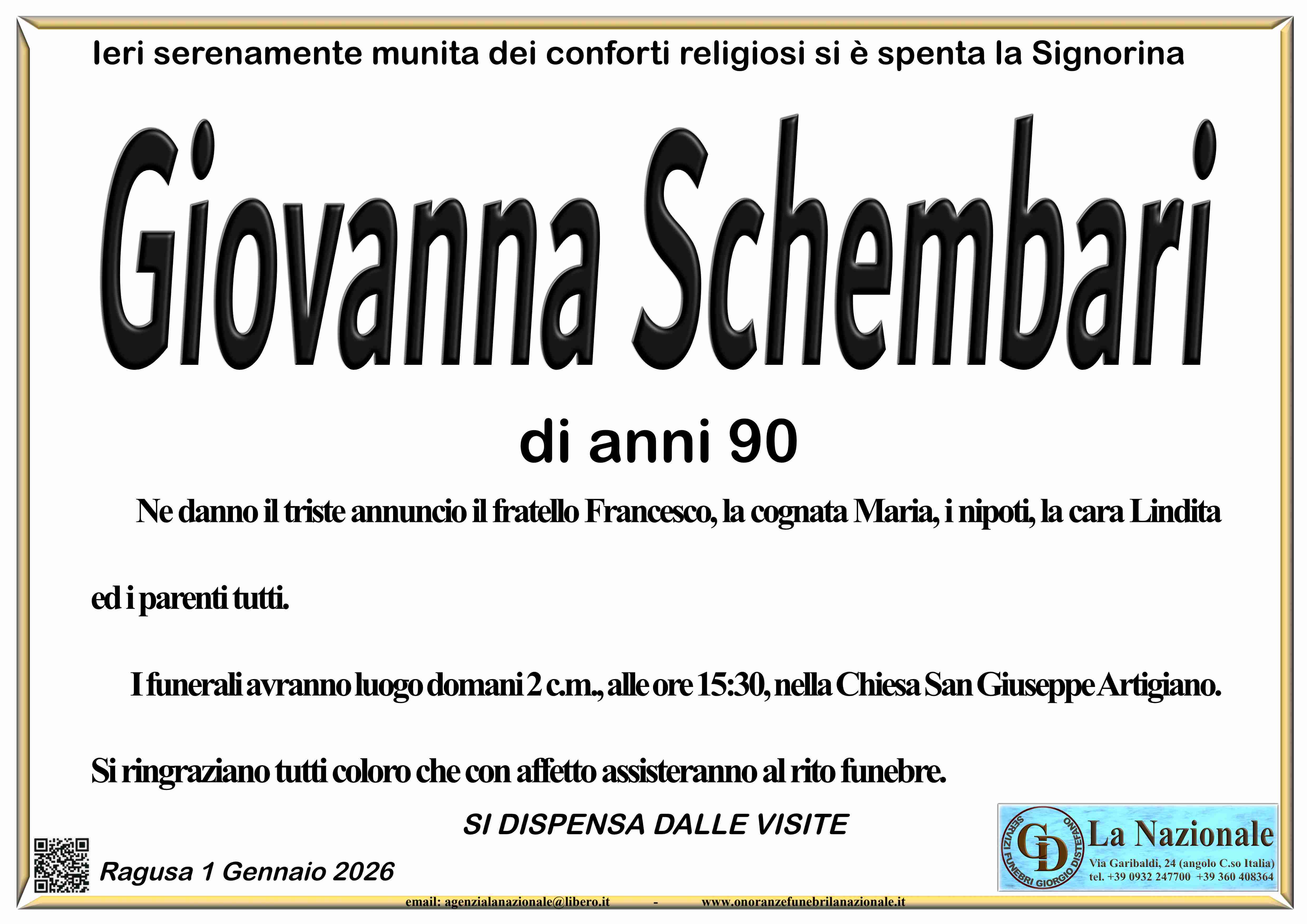 Funerali e annunci funebri a Ragusa | Giovanna Schembari - Funer24
