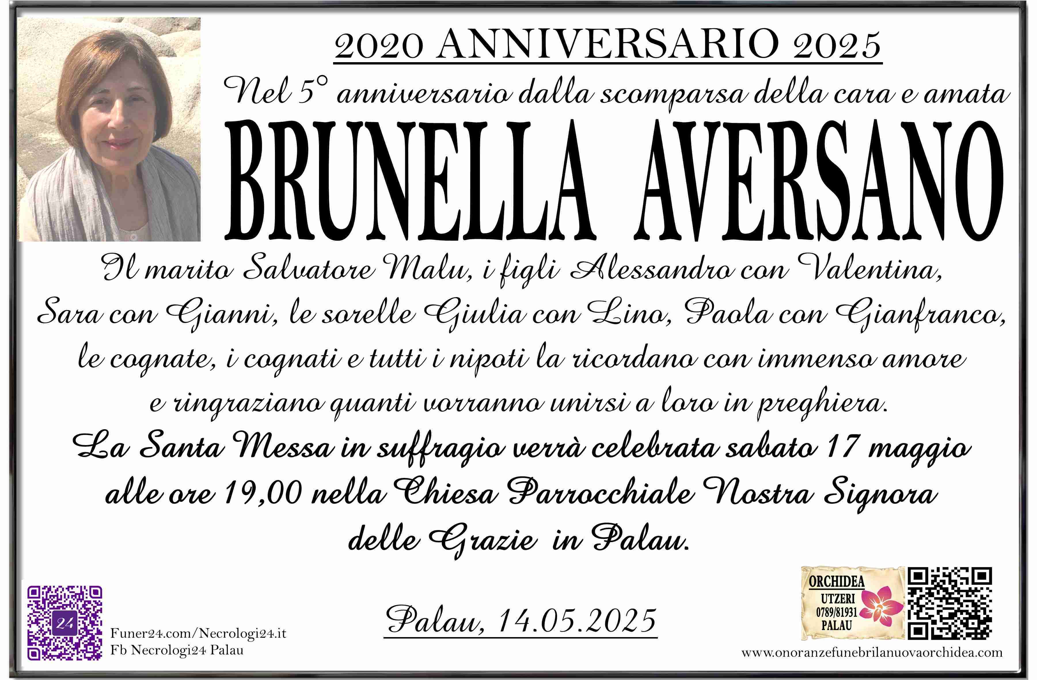 Funerali e annunci funebri a | Brunella Aversano - Funer24