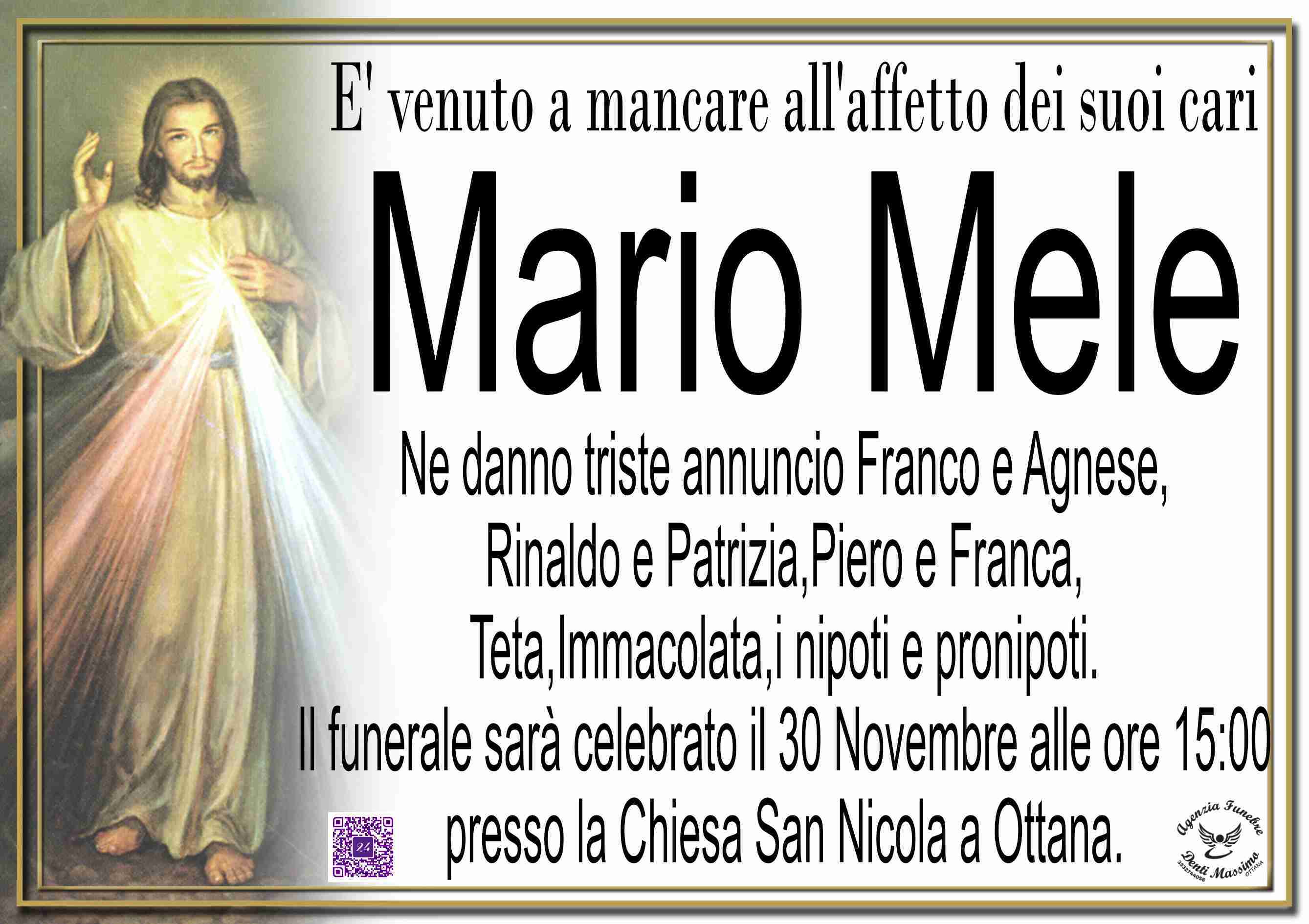 Funerali e annunci funebri a Ottana | Mario Mele - Funer24