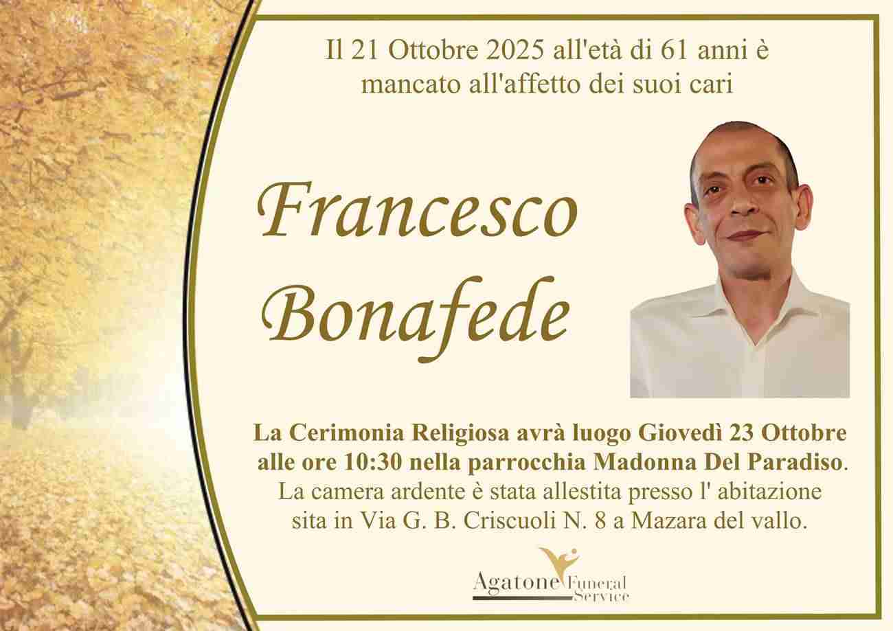 Funerali e annunci funebri a Mazara del Vallo | Francesco Bonafede ...