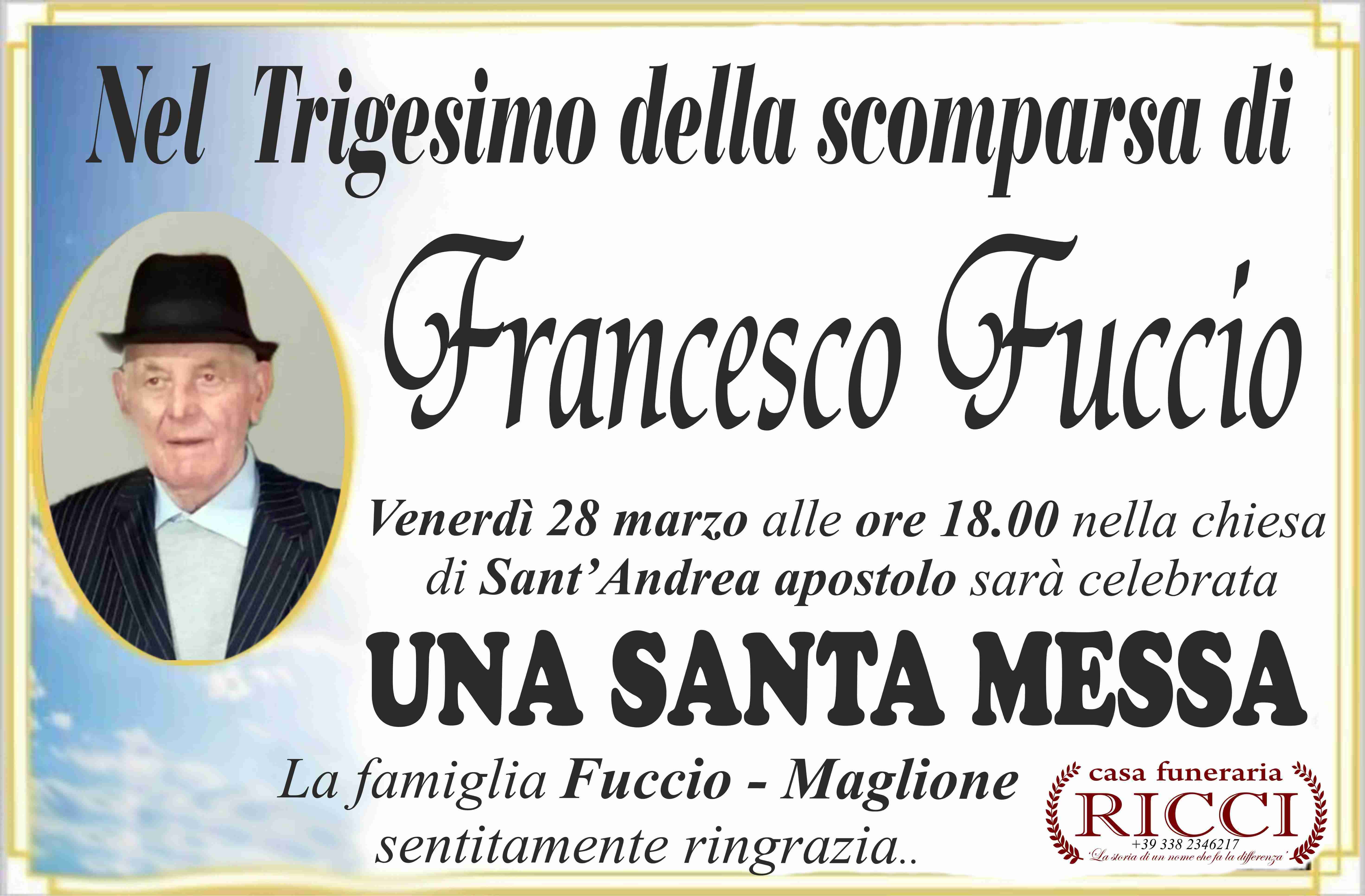 Funerali e annunci funebri a Paolisi | Francesco Fuccio - Funer24
