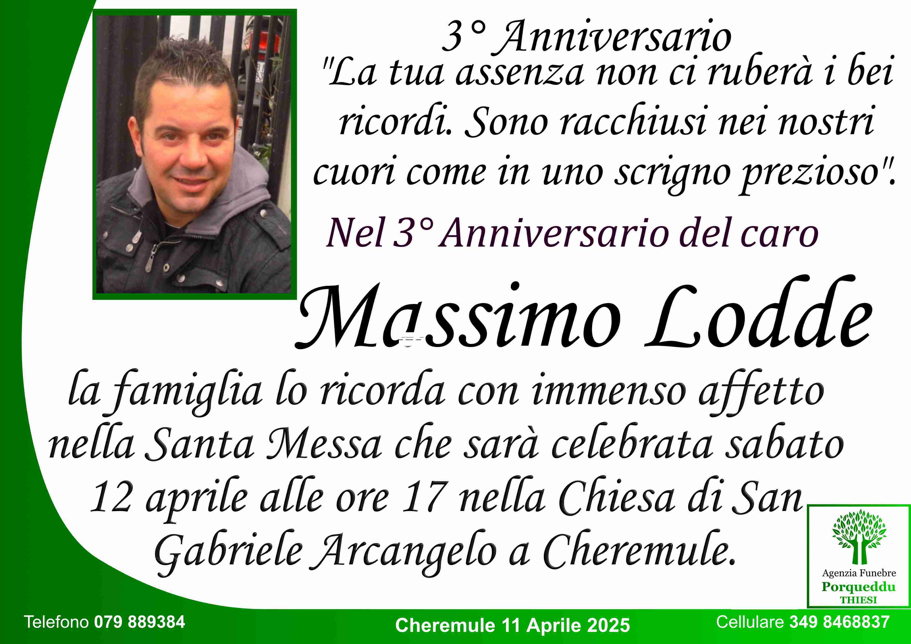 Funerali e annunci funebri a Cheremule | Massimo Lodde - Funer24