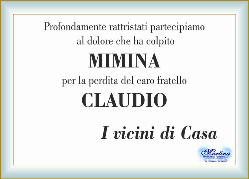 Funerali e annunci funebri a Copertino | Tondo Claudio - Funer24