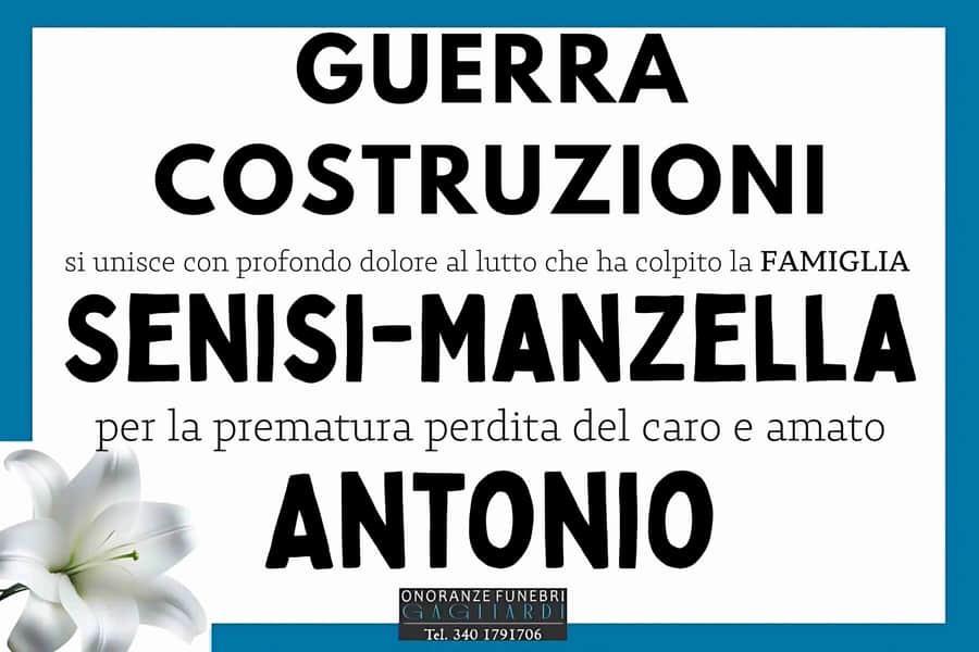 Funerali e annunci funebri a | Antonio Senisi - Funer24