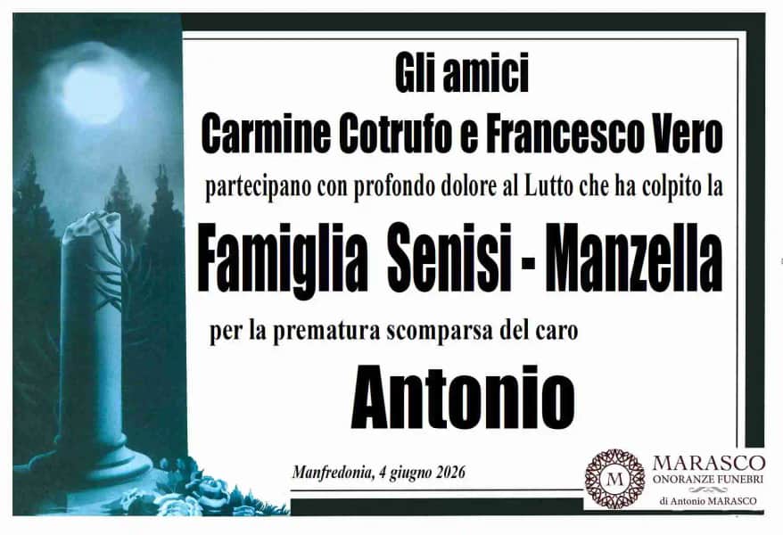 Funerali e annunci funebri a | Antonio Senisi - Funer24