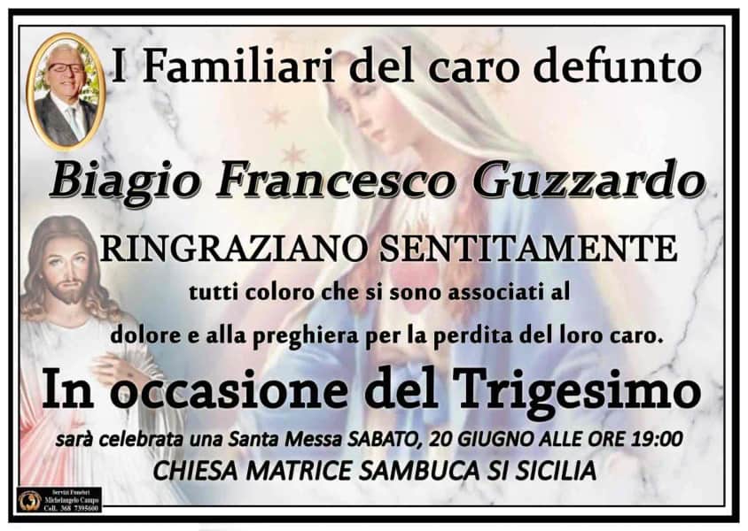 Funerali e annunci funebri a Sambuca di Sicilia | Biagio Francesco ...