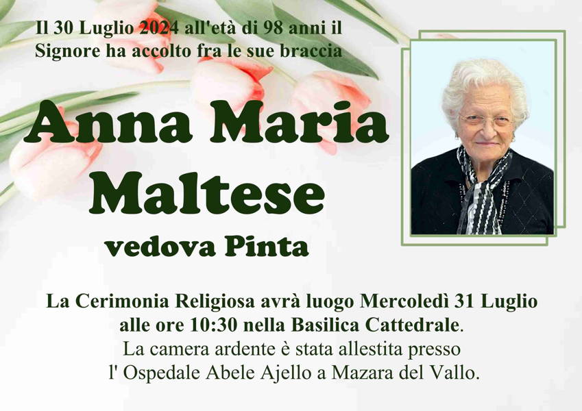 Funerali e annunci funebri a Mazara del Vallo | Anna Maria Maltese ...