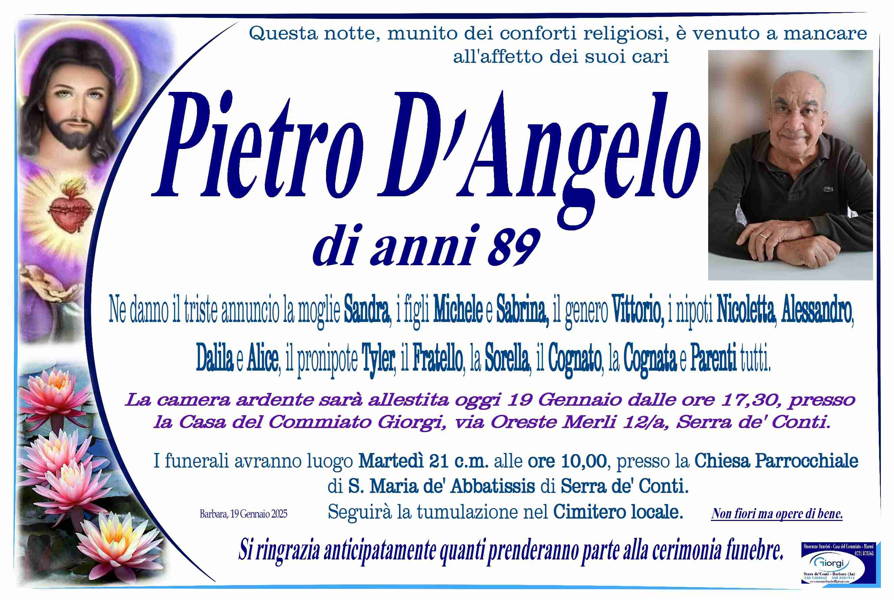 Funerali e annunci funebri a Serra de' Conti | Pietro D'Angelo - Funer24