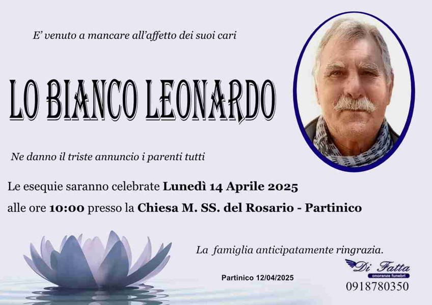 Funerali e annunci funebri a Partinico | Leonardo Lo Bianco - Funer24