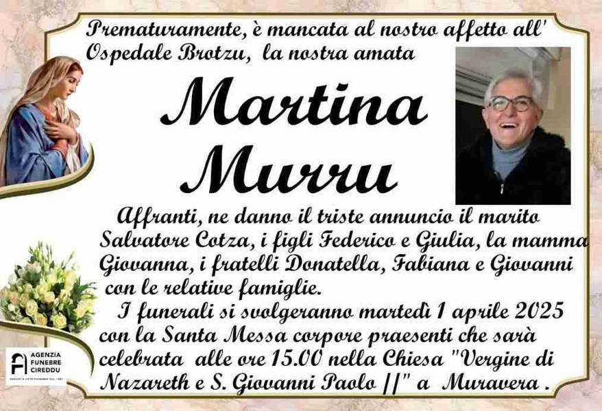 Funerali e annunci funebri a Muravera | Maria Martina Murru - Funer24