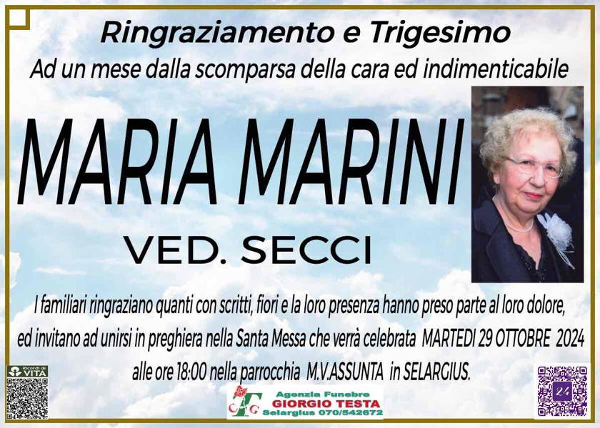 Funerali e annunci funebri a Selargius | Maria Marini - Funer24