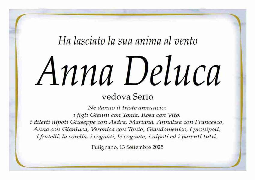 Funerali e annunci funebri a Putignano | Anna Deluca - Funer24
