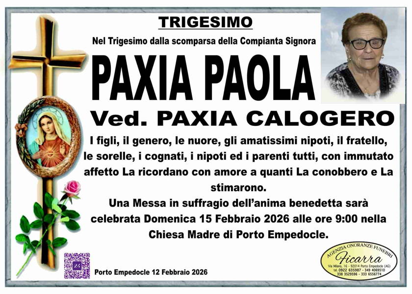 Funerali e annunci funebri a Porto Empedocle | Paola Paxia - Funer24