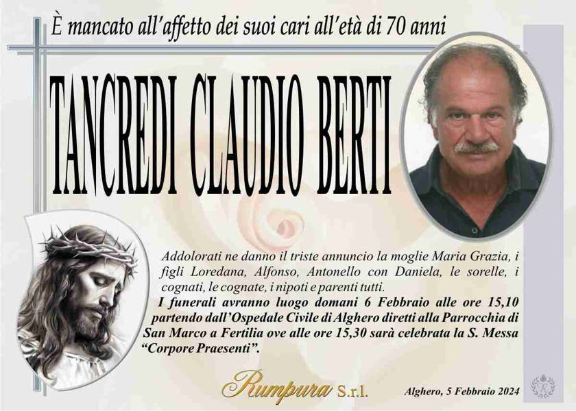 Funerali e annunci funebri a Alghero | Tancredi Claudio Berti - Funer24
