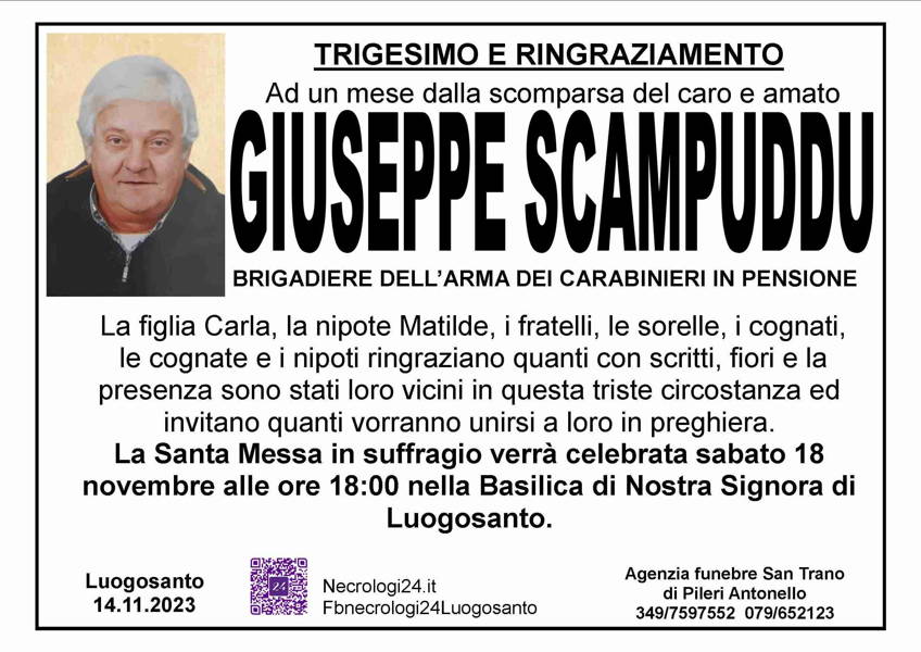 Funerali e annunci funebri a | Giuseppe Scampuddu - Funer24