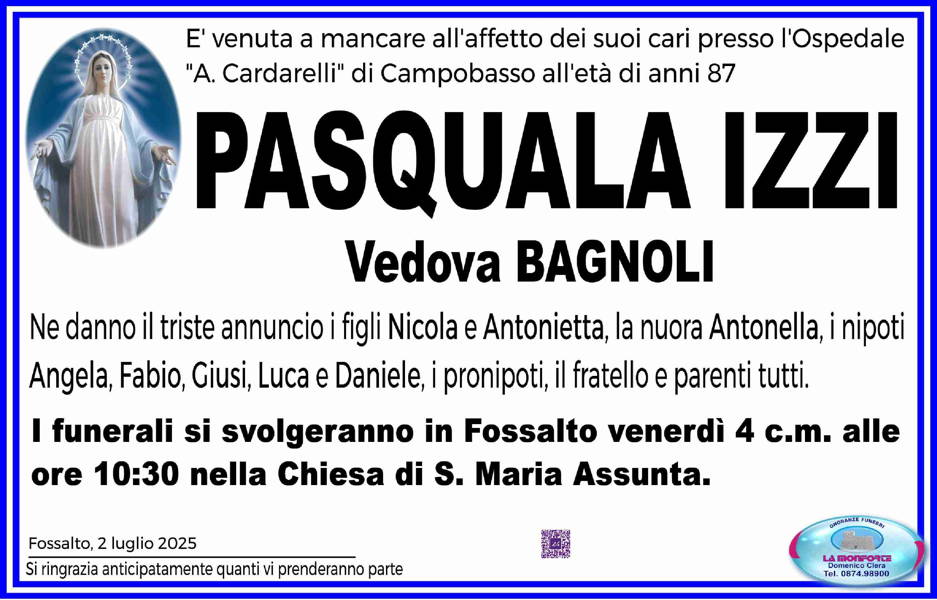 Funerali e annunci funebri a Fossalto | Pasquala Izzi - Funer24