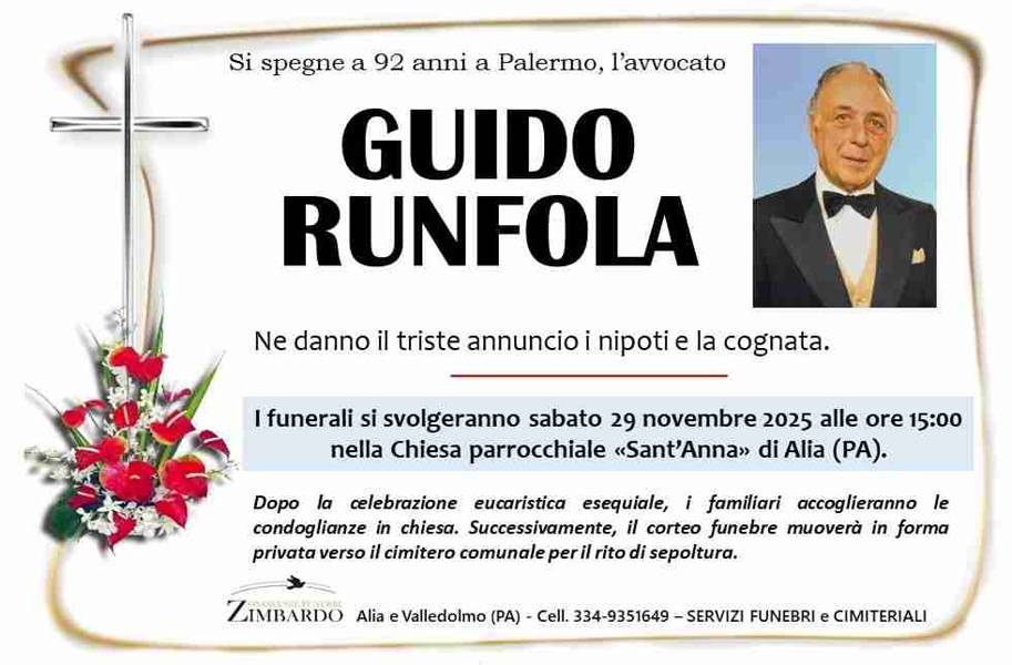 Funerali e annunci funebri a Milano | Guido Runfola - Funer24