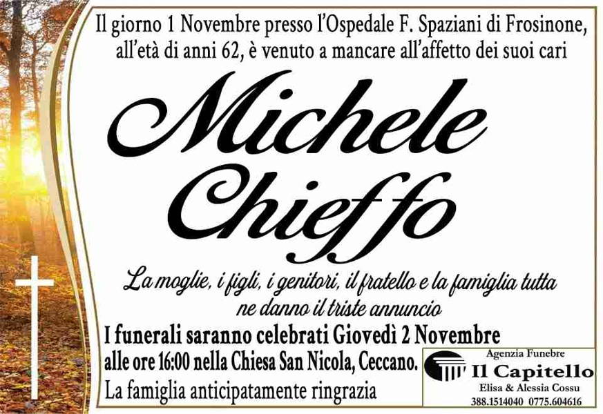 Funerali e annunci funebri a Ceccano | Michele Chieffo - Funer24