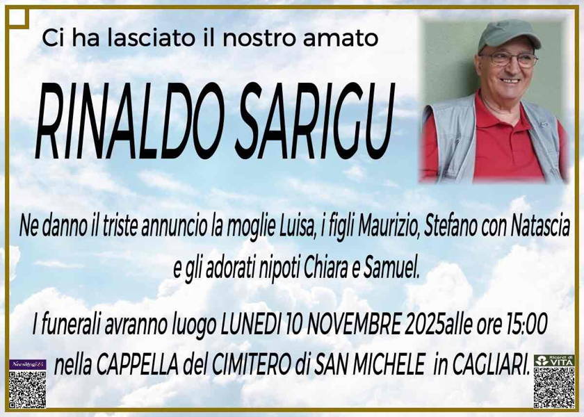 Funerali e annunci funebri a Cagliari | Rinaldo Sarigu - Funer24