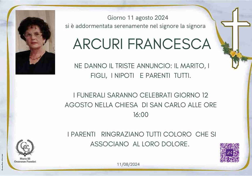 Funerali e annunci funebri a Chiusa Sclafani | Francesca Arcuri - Funer24