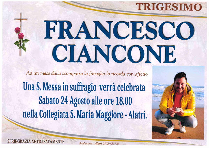 Funerali e annunci funebri a Alatri | Francesco Ciancone - Funer24