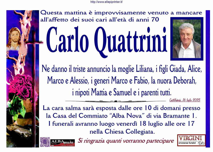 Funerali e annunci funebri a Castelfidardo | Carlo Quattrini - Funer24
