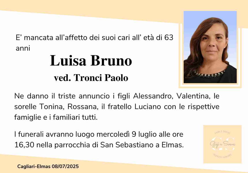 Funerali e annunci funebri a Elmas | Luisa Bruno - Funer24