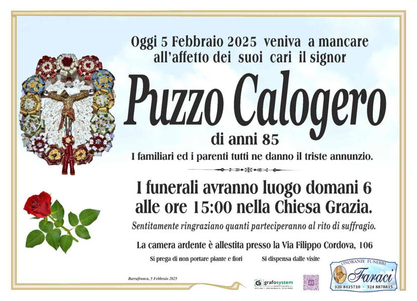 Funerali e annunci funebri a Barrafranca | Calogero Puzzo - Funer24