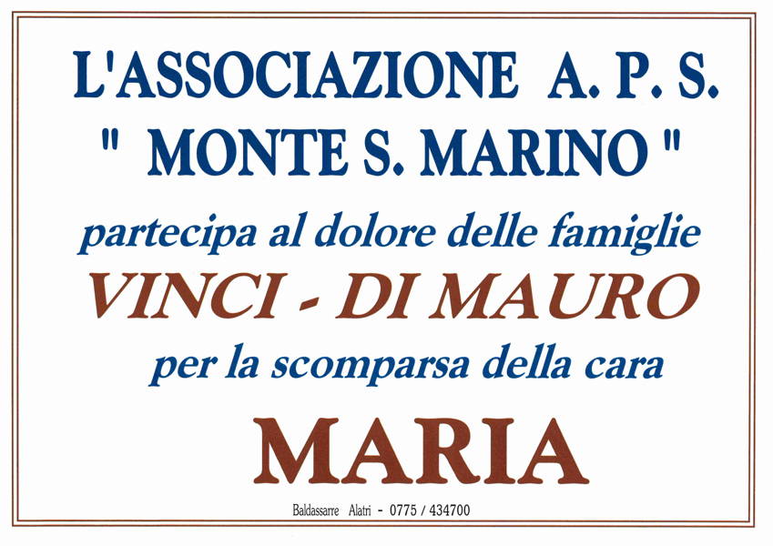 Funerali e annunci funebri a Alatri | Maria Di Mauro - Funer24