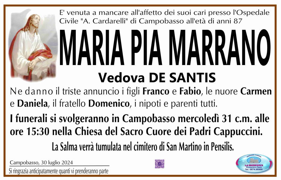 Funerali e annunci funebri a Campobasso | Maria Pia Marrano - Funer24