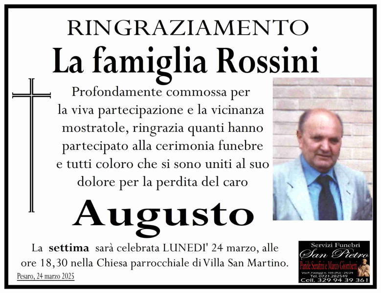 Funerali e annunci funebri a Pesaro | Augusto Rossini - Funer24