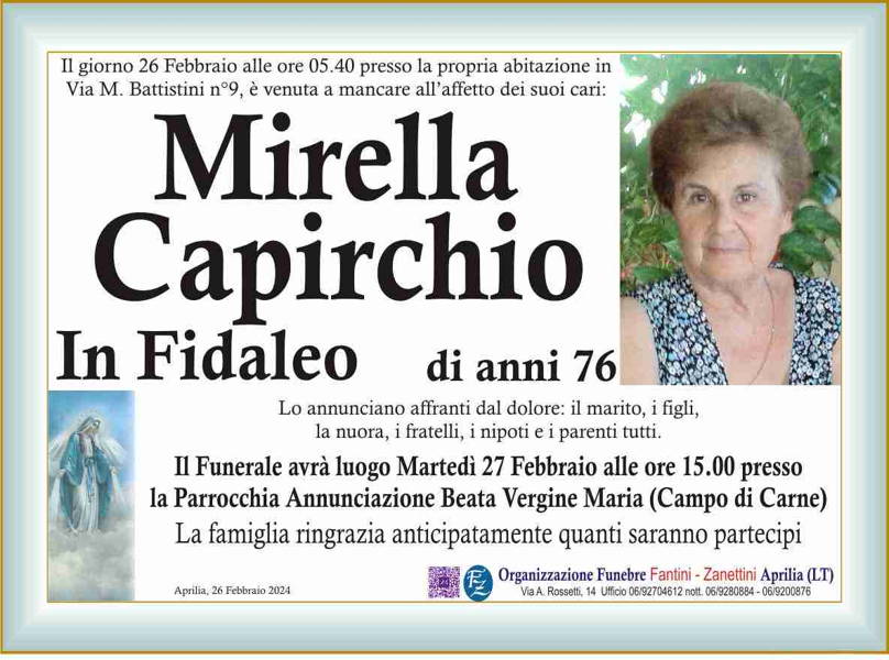Funerali e annunci funebri a Aprilia | Mirella Capirchio - Funer24