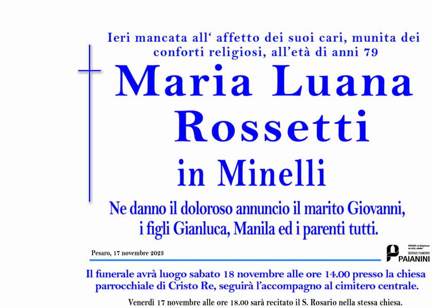 Funerali e annunci funebri a Mombaroccio | Maria Luana Rossetti - Funer24