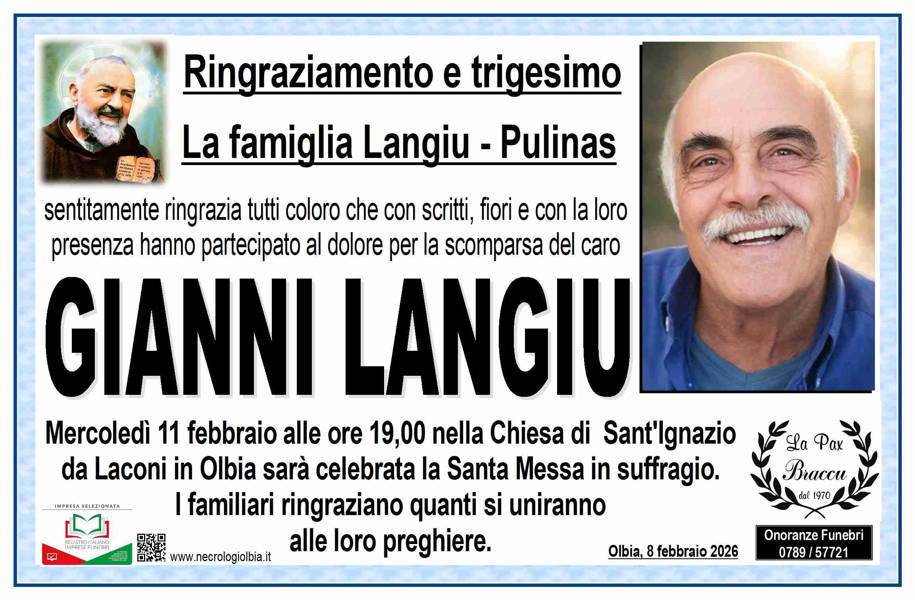Funerali e annunci funebri a Olbia | Gianni Langiu - Funer24