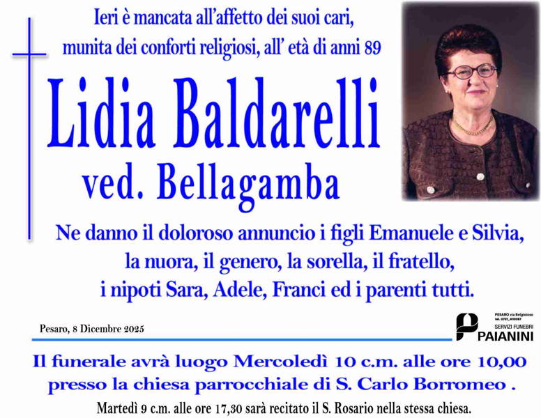 Funerali e annunci funebri a Pesaro | Lidia Baldarelli - Funer24
