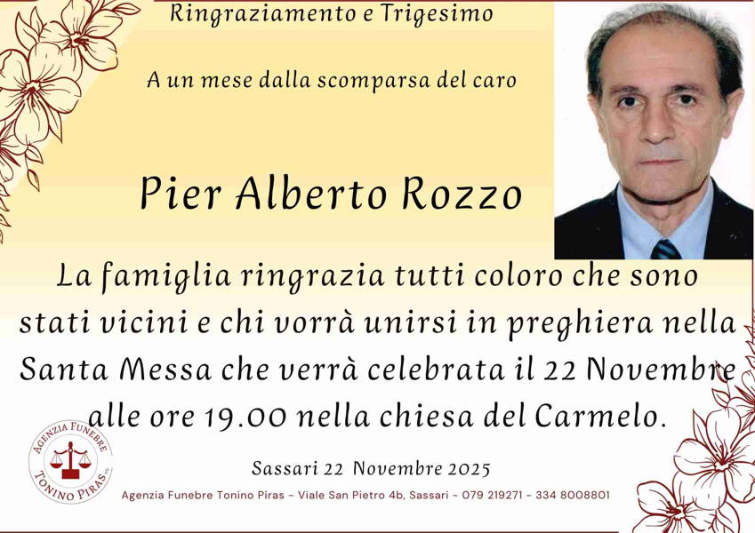 Funerali e annunci funebri a | Pier Alberto Rozzo - Funer24
