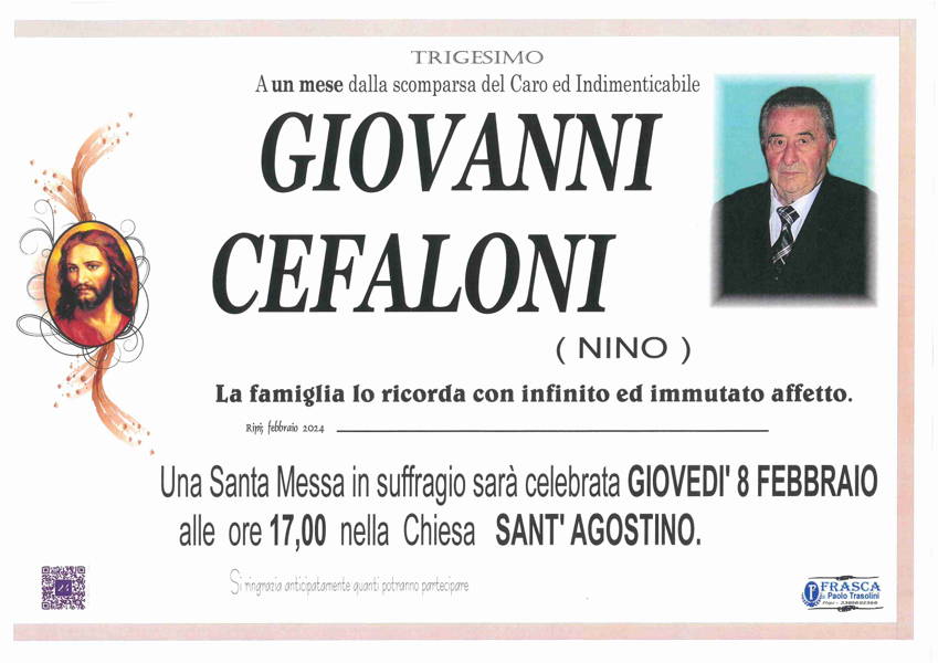 Funerali e annunci funebri a Ripi | Giovanni Cefaloni - Funer24